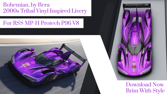A custom made livery for the RSS MP-H Protech P96 V8 (Porsche P963 ...