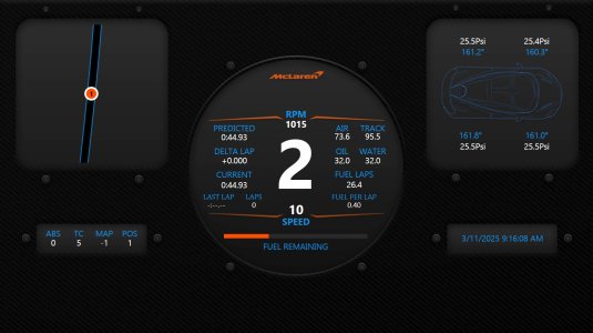 McLaren Inspired Simhub Dash | OverTake.gg