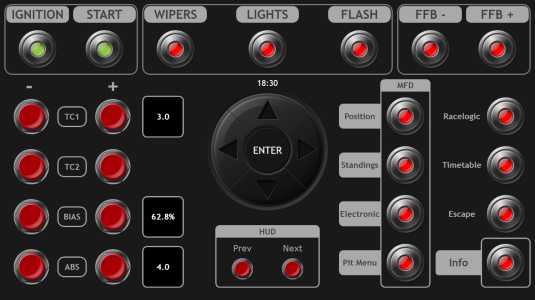 Simhub Buttonbox dash | OverTake.gg