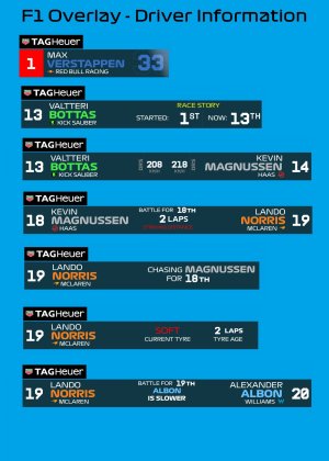 RaycerRay - F1 Overlay Package - Leaderboard, Halo, Driver Timing and ...