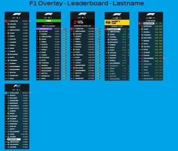 RaycerRay - F1 Overlay Package - Leaderboard, Halo, Driver Timing and ...